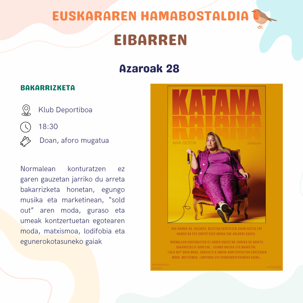 Monólogo "Katana" de Ana Goitia — Cultura